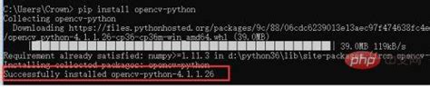python cv 模块怎么安装 Python教程 PHP中文网