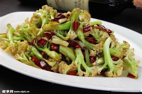 干煸菜花摄影图 传统美食 餐饮美食 摄影图库 昵图网