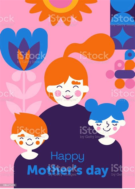 어머니 날 카드 어머니에 대한 스톡 벡터 아트 및 기타 이미지 어머니 복고풍 안기 Istock