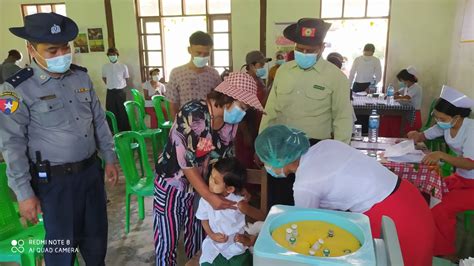 ရွှေသောင်ယံမြို့တွင် အ ထ က ရွှေသောင်ယံတွင် ကလေးငယ်များအား ဂျပန်ဦးနှောက်ရောင် ကာကွယ်ဆေးများထိုးန