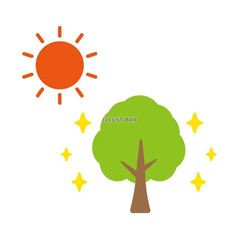 無料イラスト 木の光合成