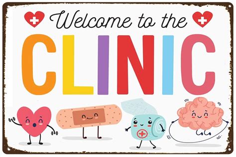 Durable Metal Sign 8x12 Welcome To The Clinic Sign School Health