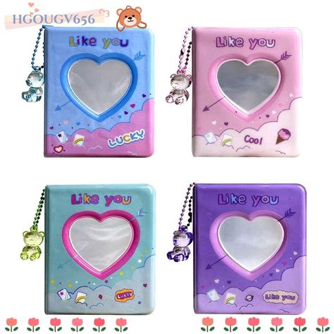 Hgougv656 อัลบั้มการ์ด ที่ใส่รูปภาพไอดอล Pvc ตารางเดียว น่ารัก Diy 3 Inch Photocard Holder