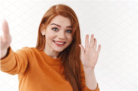 Friendly And Outgoing Pretty Redhead High Quality People Images