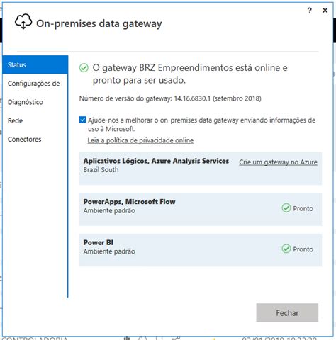 Erro Em Gateway De Dados Pessoais Microsoft Fabric Community