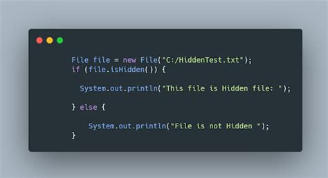 How To Check If A File Is Hidden In Java Example