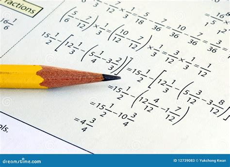 Doing Some Grade School Math Stock Image Image Of Student Grade 12739083