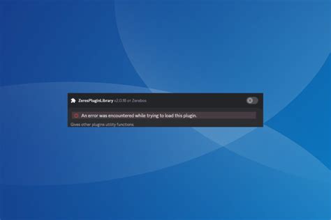 Fix An Error Was Encountered While Trying To Load This Plugin