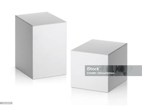 흰색 배경에 격리 된 빈 포장 흰색 골판지 상자 포장 설계 준비 0명에 대한 스톡 사진 및 기타 이미지 0명 3차원 인쇄