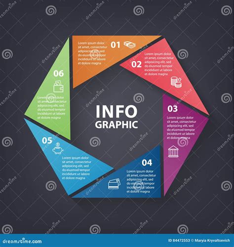 Vector Colorful Loop Infographic Template For Diagram Graph Presentation And Chart Stock