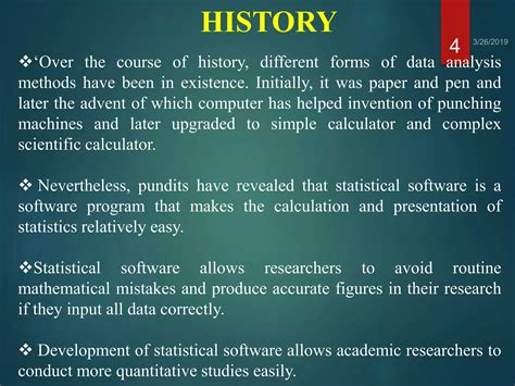 Various Statistical Softwares In Data Analysis Pptx Computer Software And Applications