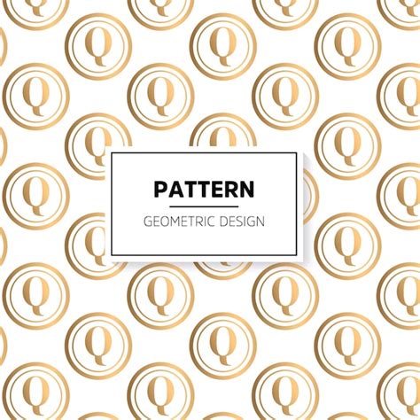 Premium Vector Q Letter Pattern With Circle Outline Golden Color