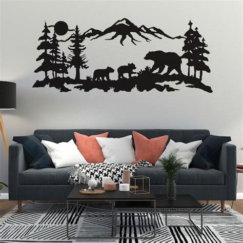 Pine Tree Wall Decal Etsy