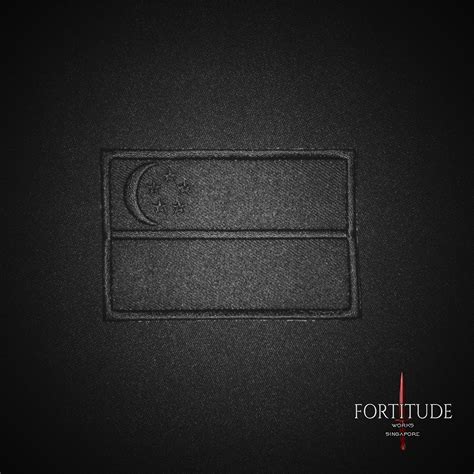 Stealth Black Sg Flag Patch Fortitude Works Singapore