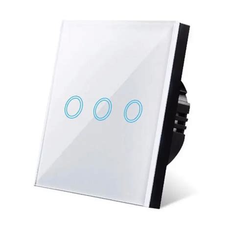 Touch Switch Led Panel Wall Light Switches Tempered Crystal Glass Lamp Sensor Switch 3 Gang