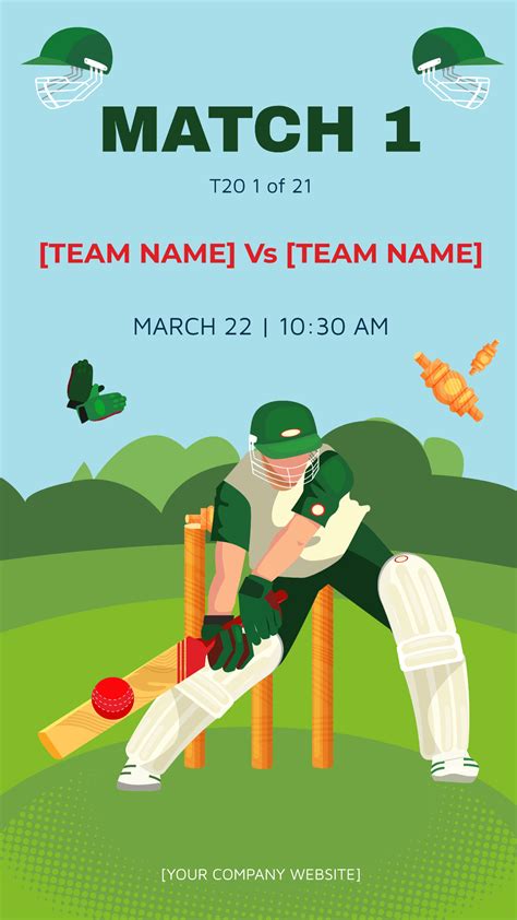 Free Cricket Templates To Edit Online