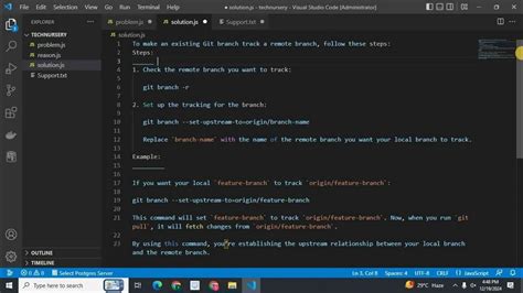 How To Make An Existing Git Branch Track A Remote Branch Youtube