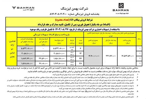 طرح فروش پیکاپ G۹ آبان ۱۴۰۳ با اقساط بلند مدت جدول و شرایط سایت انتخاب