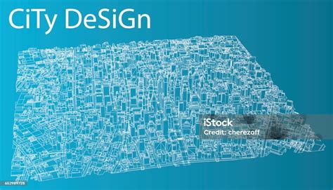 와이어 프레임 시 청사진 스타일입니다 3d 렌더링 벡터 일러스트 레이 션 0명에 대한 스톡 벡터 아트 및 기타 이미지 0명 건축물 고층 건물 Istock