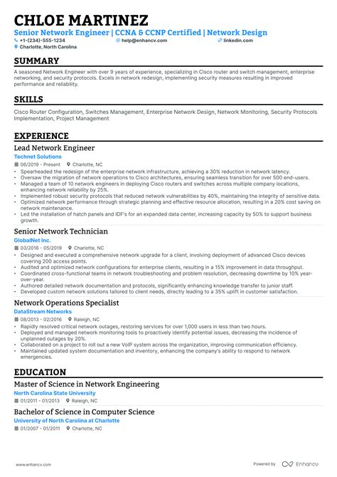 10 Ccna Network Engineer Resume Examples And Guide For 2025