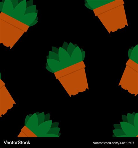 Concept Of Pattern Of Repeating Succulents Vector Image