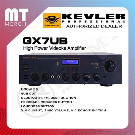 Original Kevler Gx 7ub Pro 800w X 2 Integrated Amplifier With Fm Usb And Bluetooth Shopee