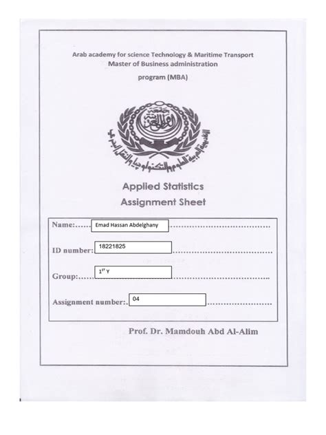 Assignment 4 Download Free Pdf Statistical Theory Statistics