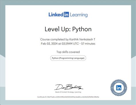 Karthik Venkatesh T On Linkedin Python Linkedinlearning