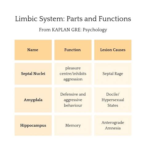 Arjun Gupta On Linkedin The Parts Of The Limbic System And Their Functions Via Kaplan Gre For…