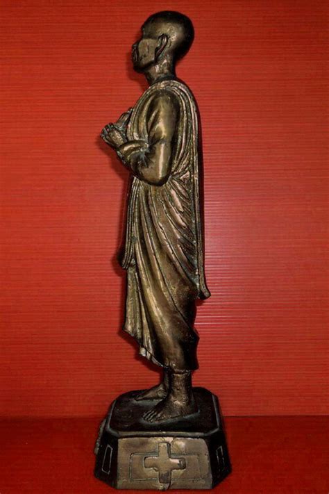 รูปหล่อยืนหลวงพ่อโอภาสี อาศรมบางมด สูง 13 5 นิ้ว สวยมากค่ะ พระเครื่อง พระแท้ Webpra เว็บ พระ คอม