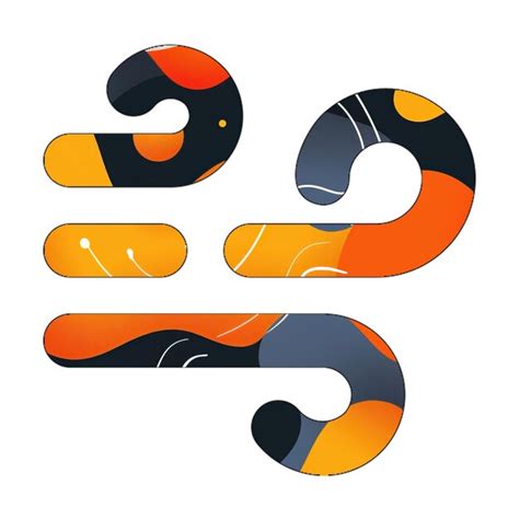 Premium Photo Wind Icon Orange Black Cool Background