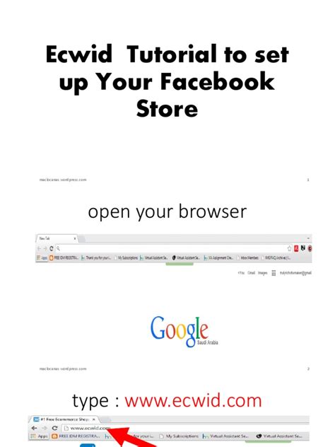 Ecwid Tutorial Pdf Facebook Online Shopping