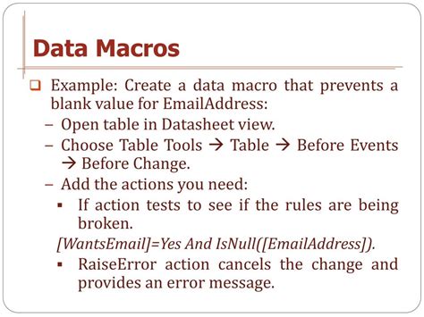 Ppt Automating Tasks With Macros Powerpoint Presentation Free