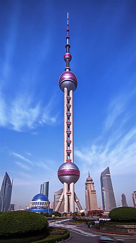 东方明珠国内城市上海旅游景点风景摄影图