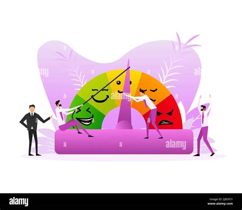 Feedback Vector Concept With Flat People Rank Level Of Satisfaction Rating Vector