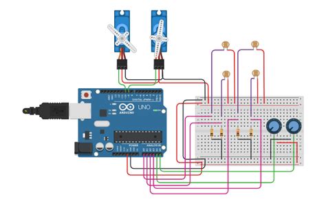 Circuit Design Solar Tracker Tinkercad