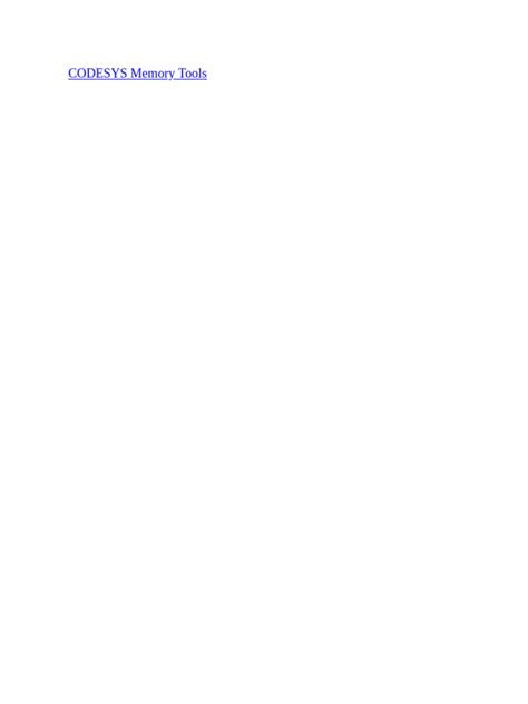 Codesysmemorytools Pdf
