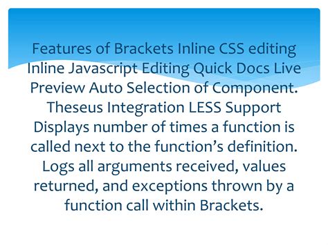 Brackets Text Editor Ppt