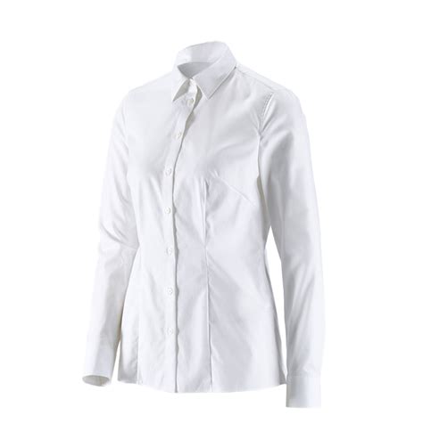 Es Business Blouse Cotton Str Lad Regular Fit White Strauss