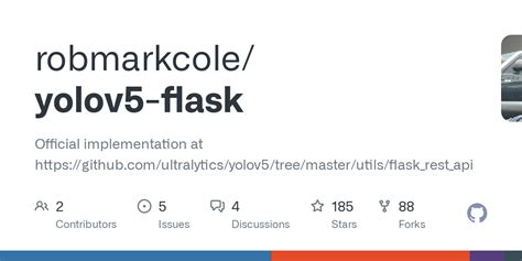 Github Robmarkcoleyolov5 Flask Official Implementation At