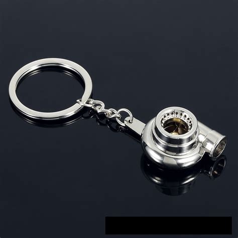 Real Whistle Sound Turbo Keychain Sleeve Bearing Spinning Auto Part Model Turbine Turbocharger