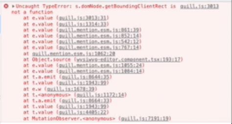 Mention Throws Typeerror Sdomnodegetboundingclientrect Is Not A