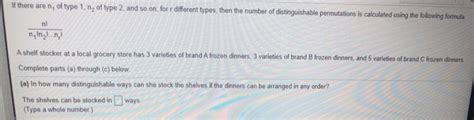 Solved If The N Objects In A Permutations Problem Are Not
