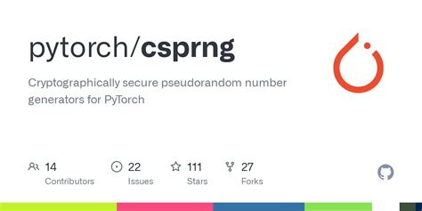 Github Pytorchcsprng Cryptographically Secure Pseudorandom Number Generators For Pytorch