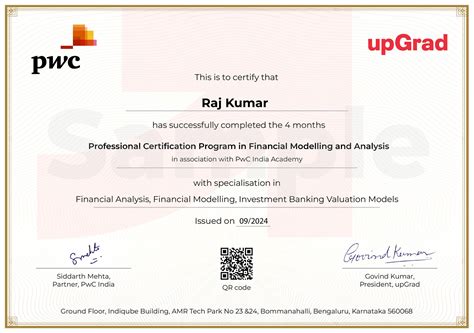 Financial Modelling And Analysis Certification Program By Upgrad Campus And Pwc India Financial Modelling And Analysis Certification Program By Upgrad Campus And Pwc India