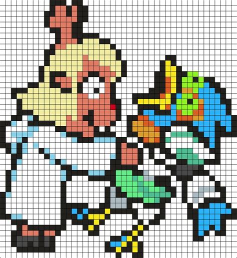 What What What What Noelle And Berdly Deltarune Kandi Pattern In