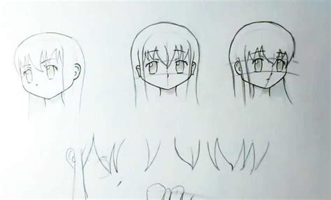 Как рисовать аниме волосы карандашом пошагово для начинающих