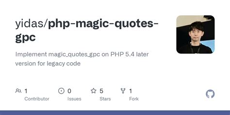 GitHub Yidas Php Magic Quotes Gpc Implement Magic Quotes Gpc On PHP