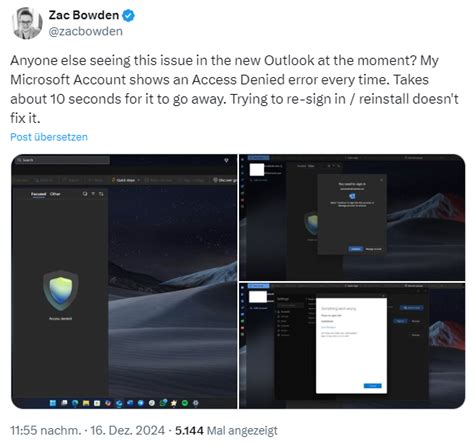 New Outlook App Drops Login Error X Dd Born S Tech And Windows World