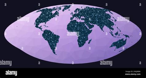illustration of global network pseudocylindrical equal area goode